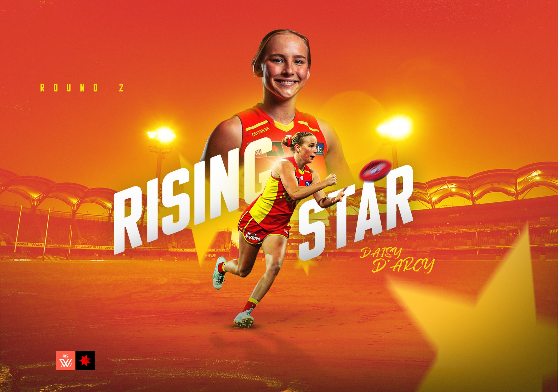 Daisy D’Arcy named Round 2 NAB AFLW Rising Star nominee
