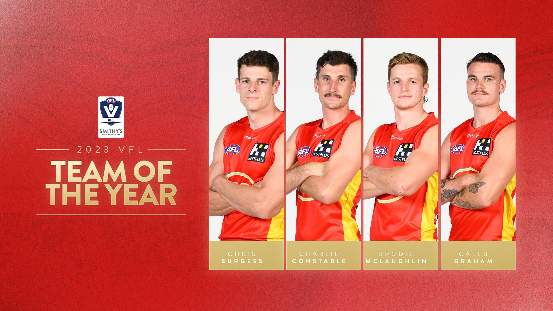 Four SUNS named in 2023 Smithy’s VFL Team of the Year