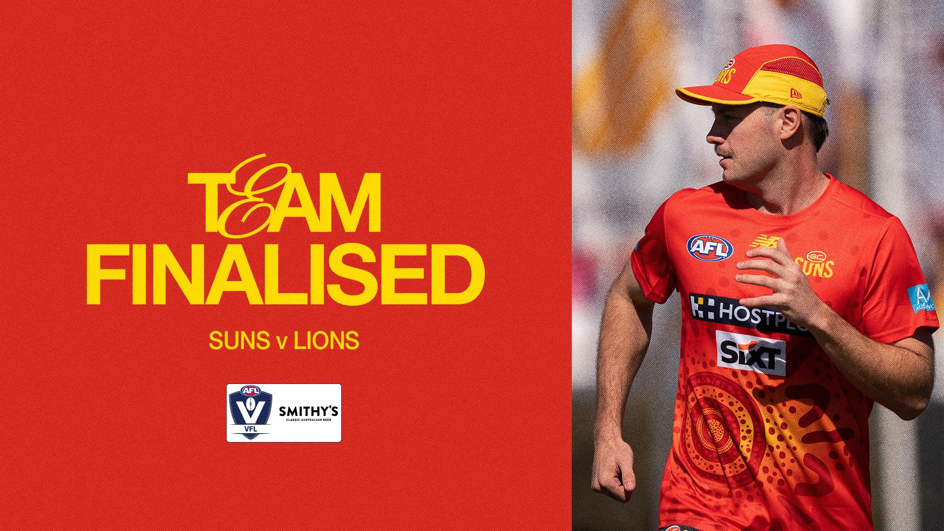 VFL Team: Evans named for SUNS debut