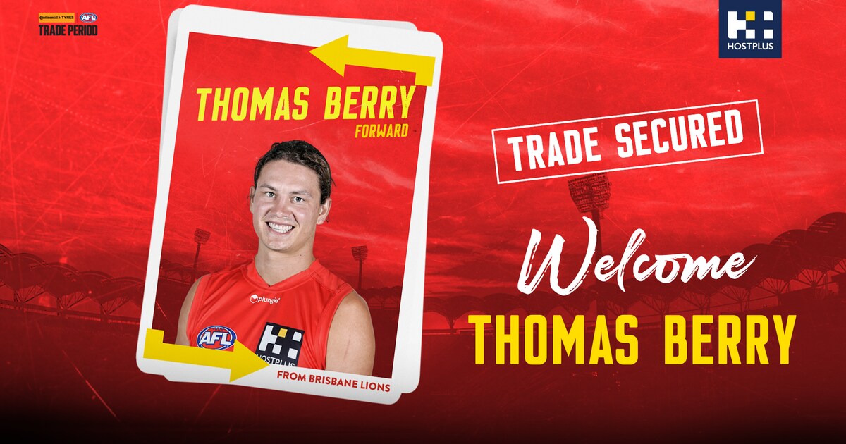 Gold Coast SUNS welcome Tom Berry