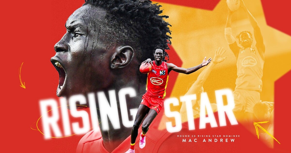 Mac Andrew named Round 20 Rising Star nominee